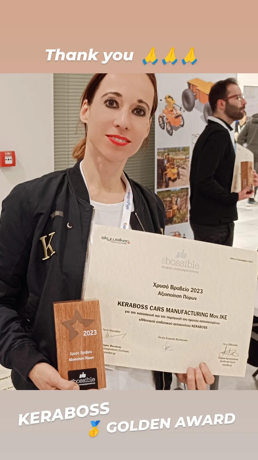 KERABOSS CARS MANUFACTURING is honored receiving the "Golden Resource ...